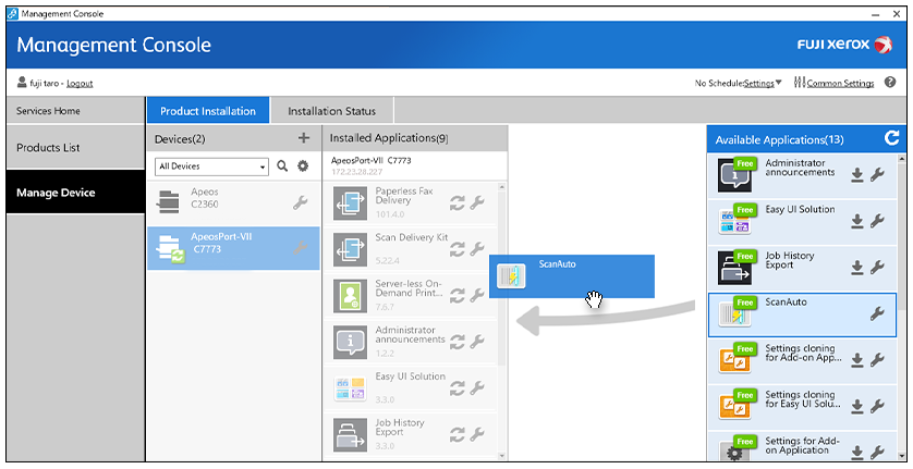 Management Console | FUJIFILM Business Innovation Corp.